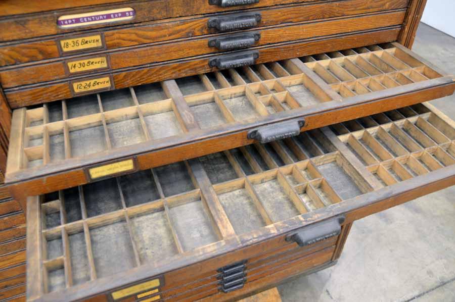 Lot #121: Hamilton Type Cabinet - More than 100 Years Old - WireBids